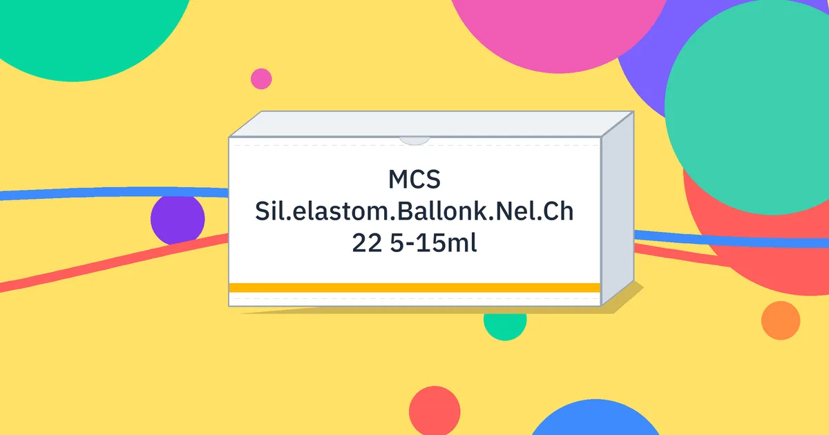 Symbolbild: Packung mit der Aufschrift MCS Sil.elastom.Ballonk.Nel.Ch 22 5-15ml (PZN 04802280) – Verfügbarkeit und Bezug in Apotheken in Frankfurt am Main