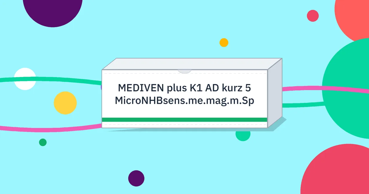 Symbolbild: Packung mit der Aufschrift MEDIVEN plus K1 AD kurz 5 MicroNHBsens.me.mag.m.Sp (PZN 15906924) – Verfügbarkeit und Bezug in Apotheken in Frankfurt am Main