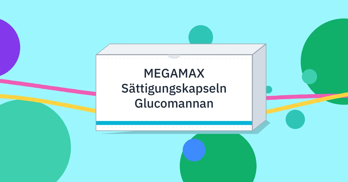 Symbolbild: Packung mit der Aufschrift MEGAMAX Sättigungskapseln Glucomannan (PZN 10267164) – Verfügbarkeit und Bezug in Apotheken in Frankfurt am Main