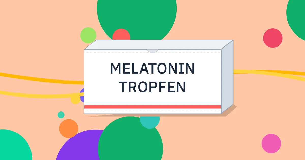Symbolbild: Packung mit der Aufschrift MELATONIN TROPFEN (PZN 18297868) – Verfügbarkeit und Bezug in Apotheken in Frankfurt am Main