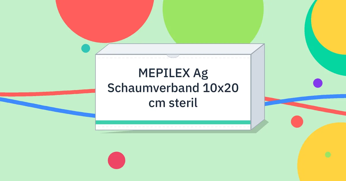 Symbolbild: Packung mit der Aufschrift MEPILEX Ag Schaumverband 10x20 cm steril (PZN 10187241) – Verfügbarkeit und Bezug in Apotheken in Frankfurt am Main