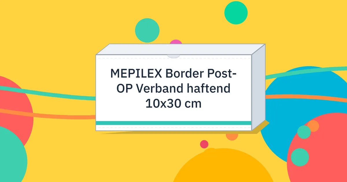 Symbolbild: Packung mit der Aufschrift MEPILEX Border Post-OP Verband haftend 10x30 cm (PZN 10264094) – Verfügbarkeit und Bezug in Apotheken in Frankfurt am Main