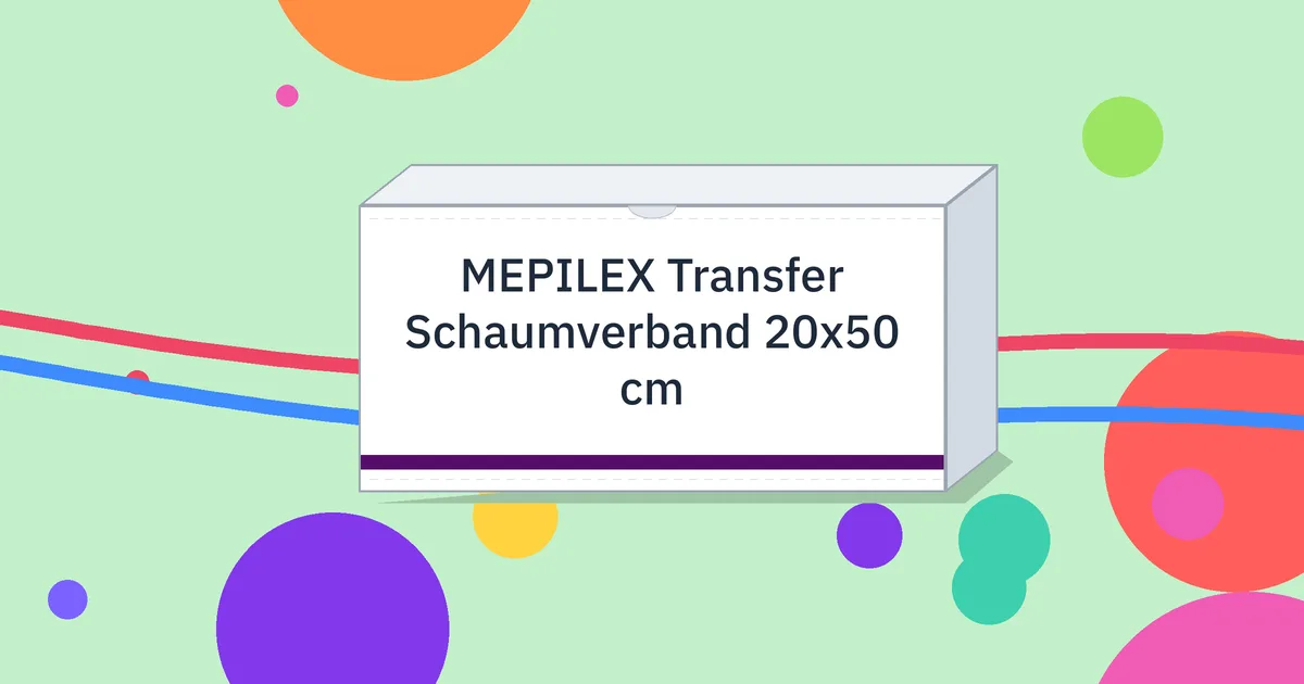 Symbolbild: Packung mit der Aufschrift MEPILEX Transfer Schaumverband 20x50 cm (PZN 20008618) – Verfügbarkeit und Bezug in Apotheken in Frankfurt am Main