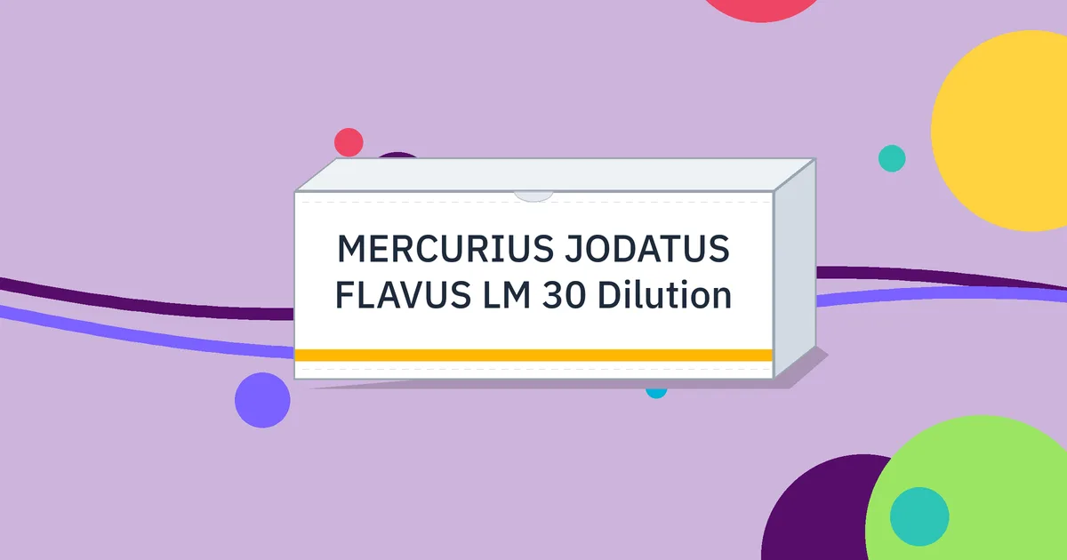 Symbolbild: Packung mit der Aufschrift MERCURIUS JODATUS FLAVUS LM 30 Dilution (PZN 12952036) – Verfügbarkeit und Bezug in Apotheken in Frankfurt am Main