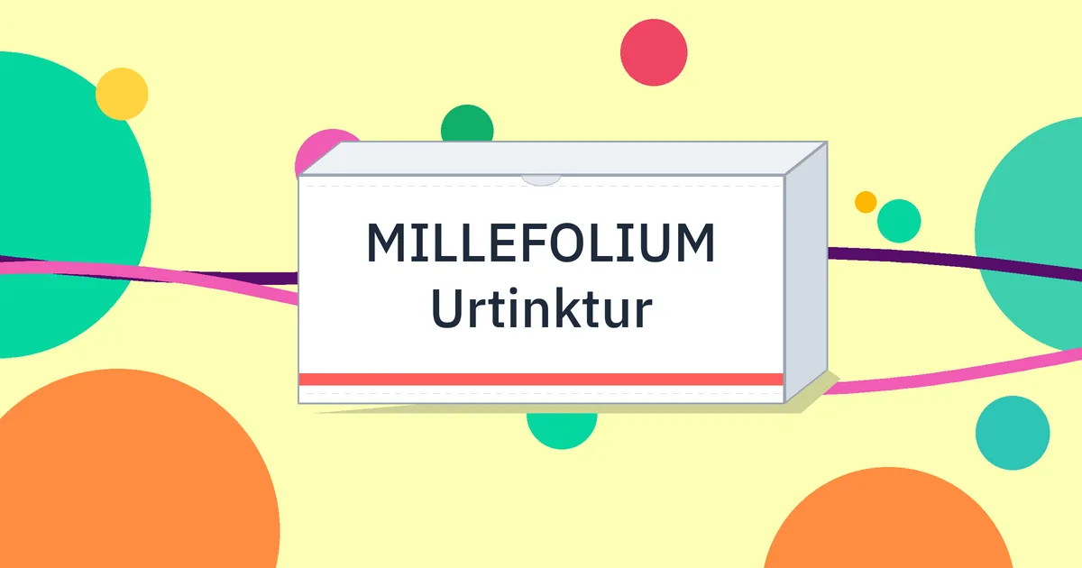 Symbolbild: Packung mit der Aufschrift MILLEFOLIUM Urtinktur (PZN 02124433) – Verfügbarkeit und Bezug in Apotheken in Frankfurt am Main