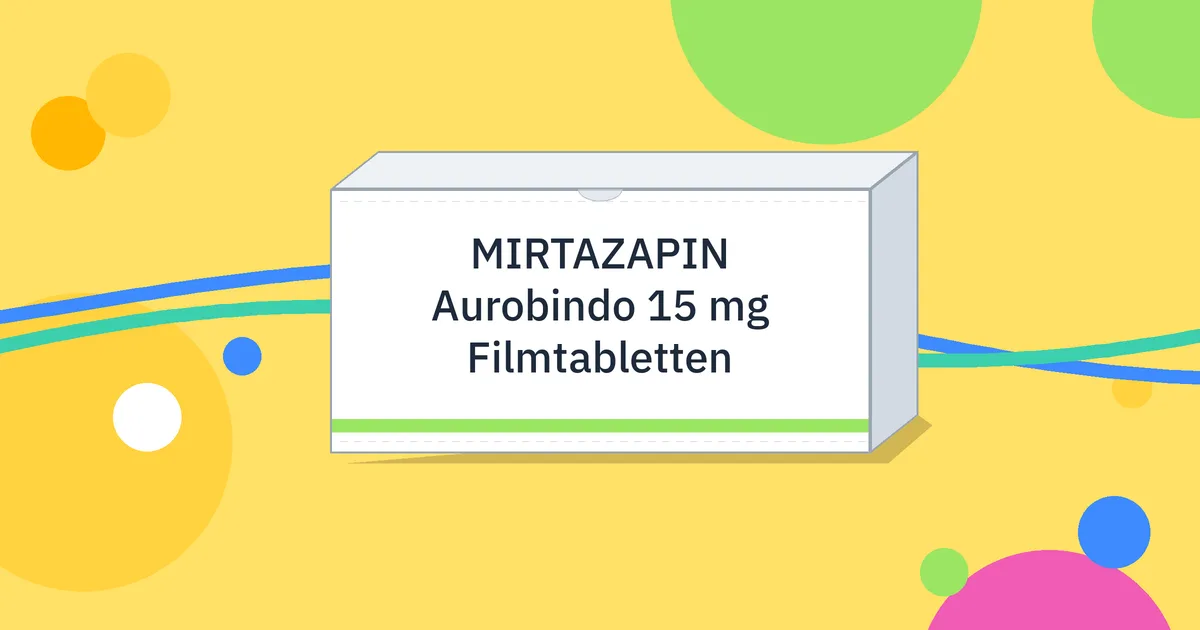 Symbolbild: Packung mit der Aufschrift MIRTAZAPIN Aurobindo 15 mg Filmtabletten (PZN 03674377) – Verfügbarkeit und Bezug in Apotheken in Frankfurt am Main