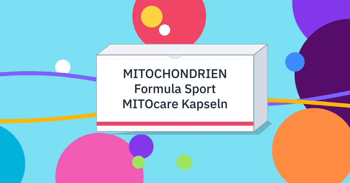 Symbolbild: Packung mit der Aufschrift MITOCHONDRIEN Formula Sport MITOcare Kapseln (PZN 12892015) – Verfügbarkeit und Bezug in Apotheken in Frankfurt am Main