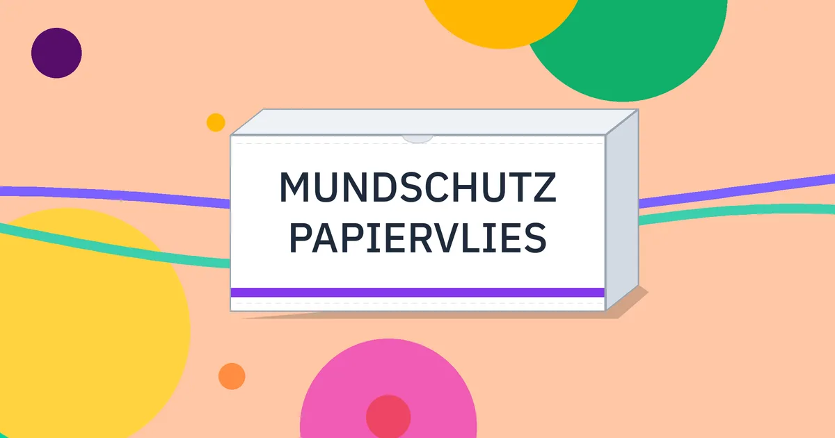 Symbolbild: Packung mit der Aufschrift MUNDSCHUTZ PAPIERVLIES (PZN 01468248) – Verfügbarkeit und Bezug in Apotheken in Frankfurt am Main