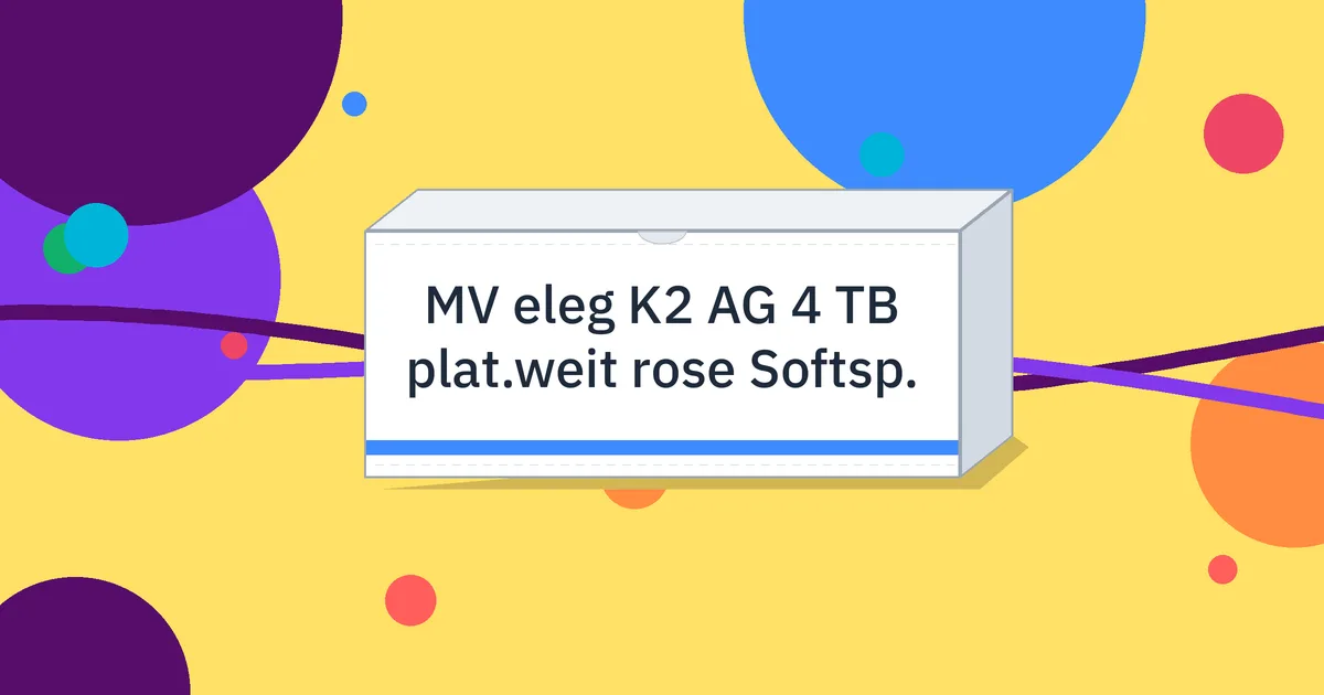 Symbolbild: Packung mit der Aufschrift MV eleg K2 AG 4 TB plat.weit rose Softsp. (PZN 14699067) – Verfügbarkeit und Bezug in Apotheken in Frankfurt am Main