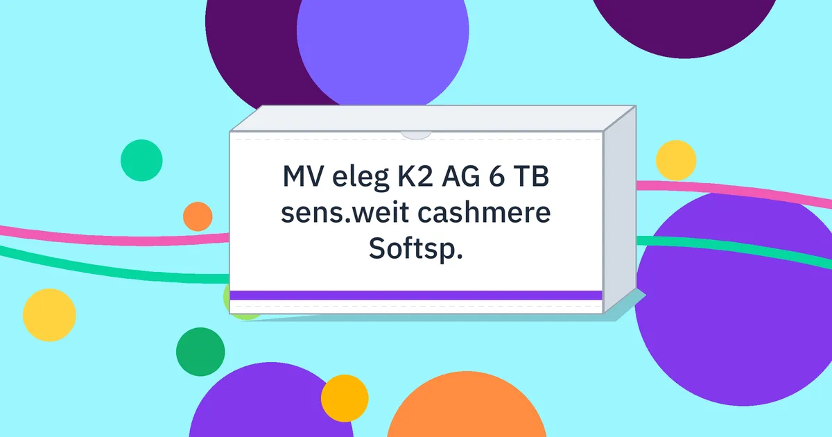 Symbolbild: Packung mit der Aufschrift MV eleg K2 AG 6 TB sens.weit cashmere Softsp. (PZN 14679225) – Verfügbarkeit und Bezug in Apotheken in Frankfurt am Main
