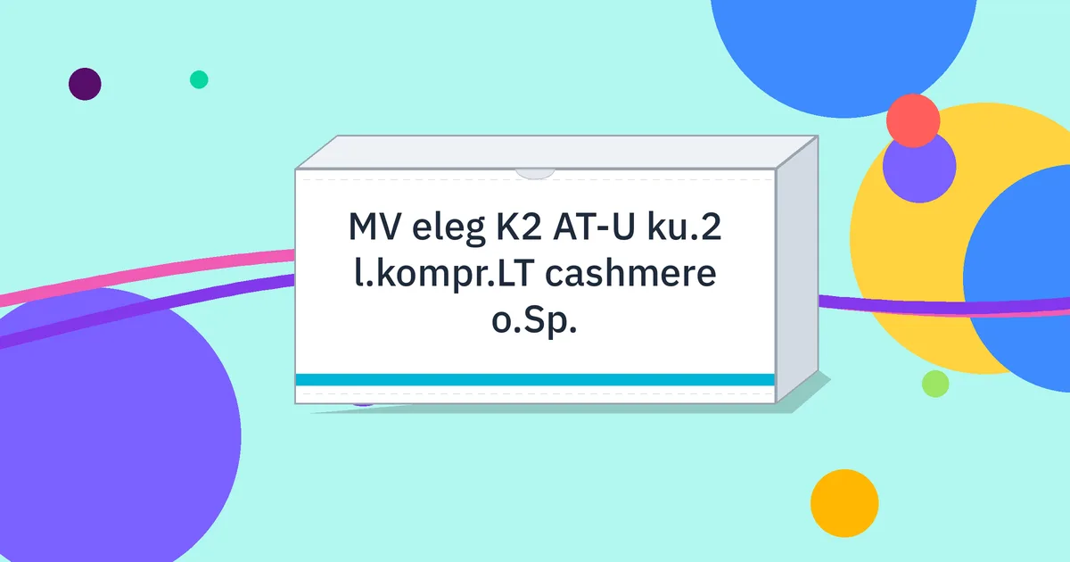 Symbolbild: Packung mit der Aufschrift MV eleg K2 AT-U ku.2 l.kompr.LT cashmere o.Sp. (PZN 14664956) – Verfügbarkeit und Bezug in Apotheken in Frankfurt am Main