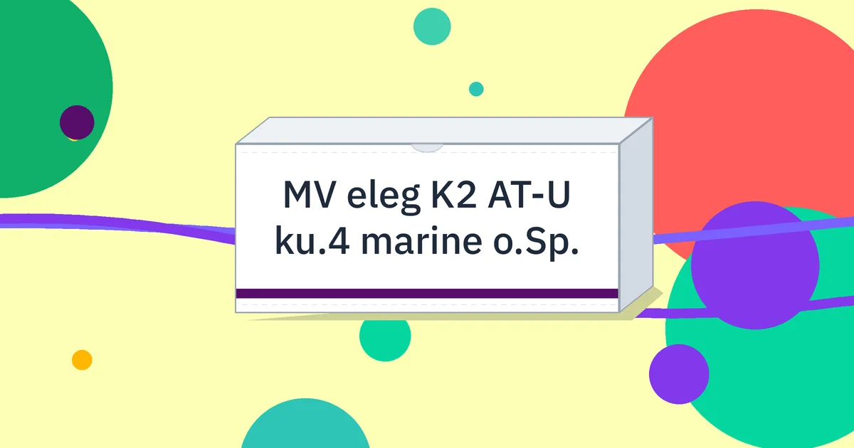 Symbolbild: Packung mit der Aufschrift MV eleg K2 AT-U ku.4 marine o.Sp. (PZN 15292043) – Verfügbarkeit und Bezug in Apotheken in Frankfurt am Main