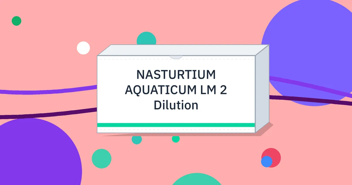 Symbolbild: Packung mit der Aufschrift NASTURTIUM AQUATICUM LM 2 Dilution (PZN 13616197) – Verfügbarkeit und Bezug in Apotheken in Frankfurt am Main