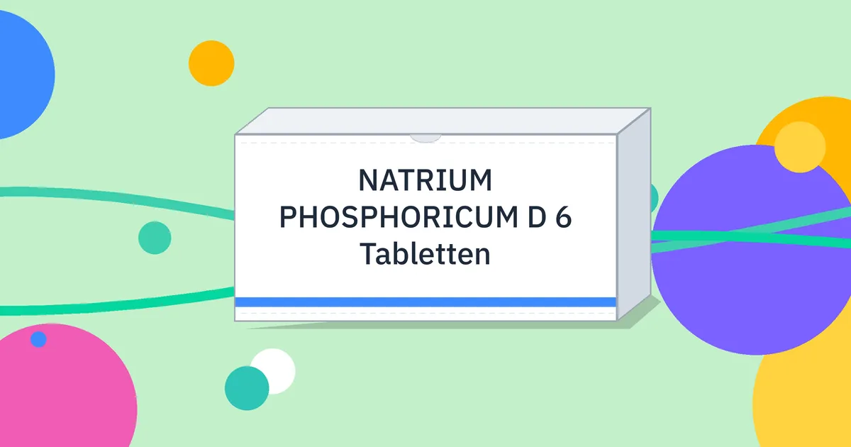 Symbolbild: Packung mit der Aufschrift NATRIUM PHOSPHORICUM D 6 Tabletten (PZN 01780313) – Verfügbarkeit und Bezug in Apotheken in Frankfurt am Main