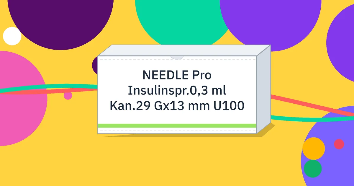 Symbolbild: Packung mit der Aufschrift NEEDLE Pro Insulinspr.0,3 ml Kan.29 Gx13 mm U100 (PZN 09106668) – Verfügbarkeit und Bezug in Apotheken in Frankfurt am Main