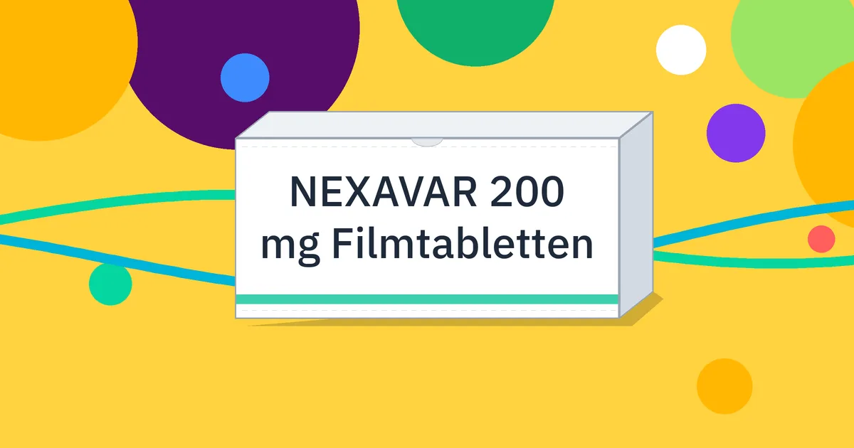 Symbolbild: Packung mit der Aufschrift NEXAVAR 200 mg Filmtabletten (PZN 11479299) – Verfügbarkeit und Bezug in Apotheken in Frankfurt am Main