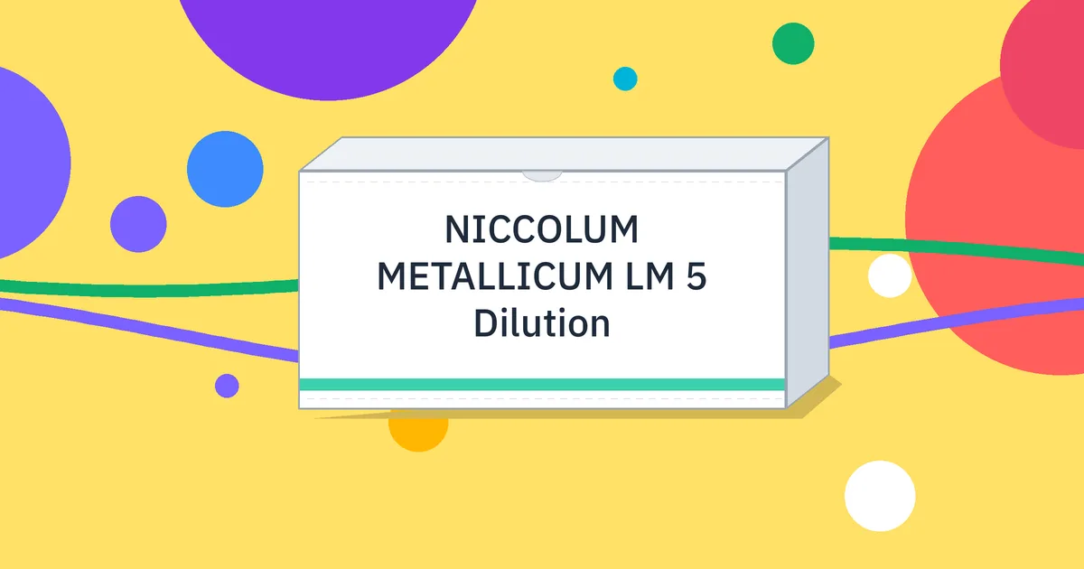 Symbolbild: Packung mit der Aufschrift NICCOLUM METALLICUM LM 5 Dilution (PZN 12968089) – Verfügbarkeit und Bezug in Apotheken in Frankfurt am Main