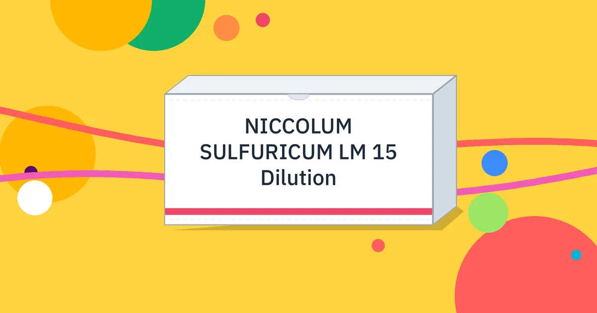 Symbolbild: Packung mit der Aufschrift NICCOLUM SULFURICUM LM 15 Dilution (PZN 12968675) – Verfügbarkeit und Bezug in Apotheken in Frankfurt am Main
