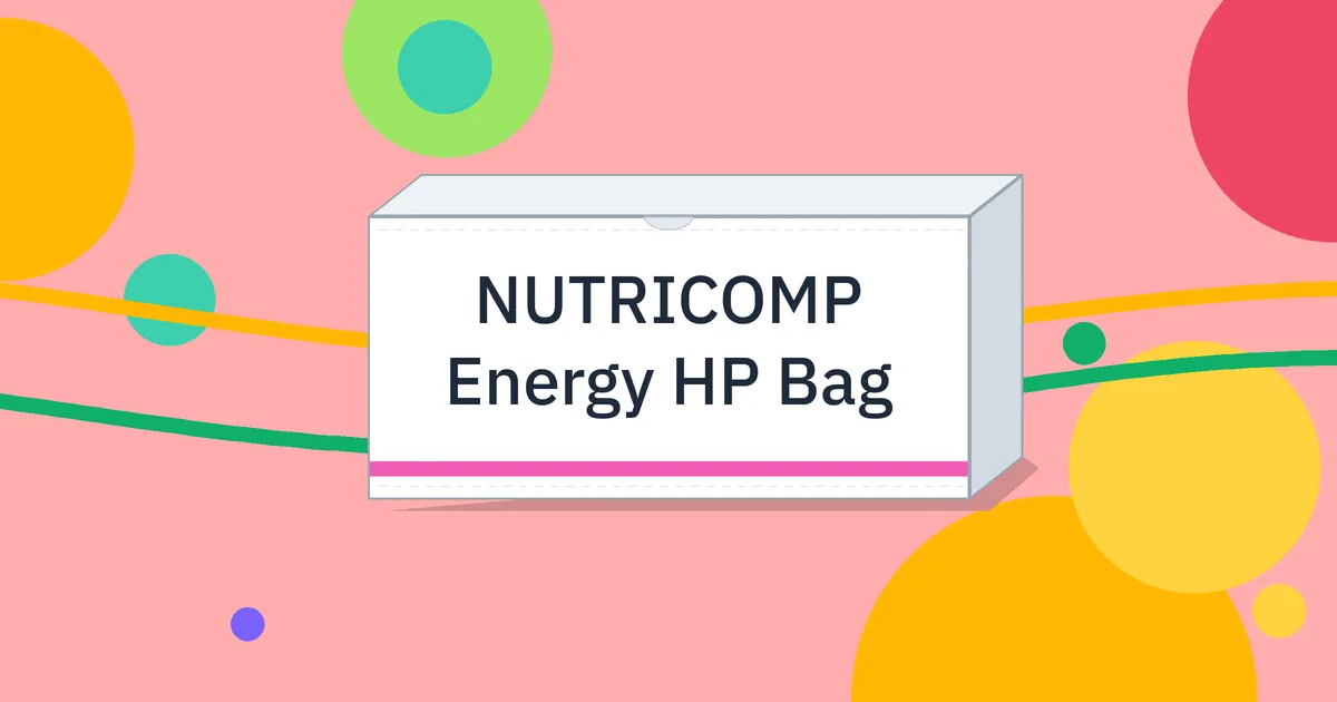 Symbolbild: Packung mit der Aufschrift NUTRICOMP Energy HP Bag (PZN 18323169) – Verfügbarkeit und Bezug in Apotheken in Frankfurt am Main