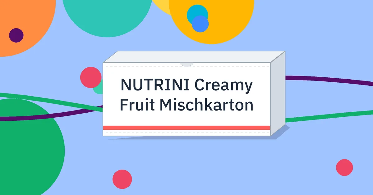 Symbolbild: Packung mit der Aufschrift NUTRINI Creamy Fruit Mischkarton (PZN 11653544) – Verfügbarkeit und Bezug in Apotheken in Frankfurt am Main