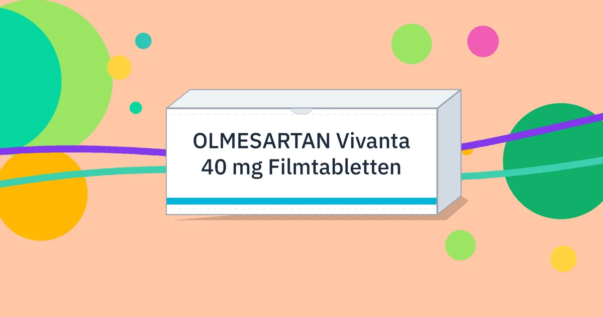 Symbolbild: Packung mit der Aufschrift OLMESARTAN Vivanta 40 mg Filmtabletten (PZN 19829528) – Verfügbarkeit und Bezug in Apotheken in Frankfurt am Main