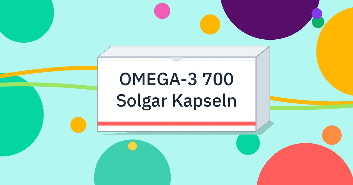 Symbolbild: Packung mit der Aufschrift OMEGA-3 700 Solgar Kapseln (PZN 00364245) – Verfügbarkeit und Bezug in Apotheken in Frankfurt am Main