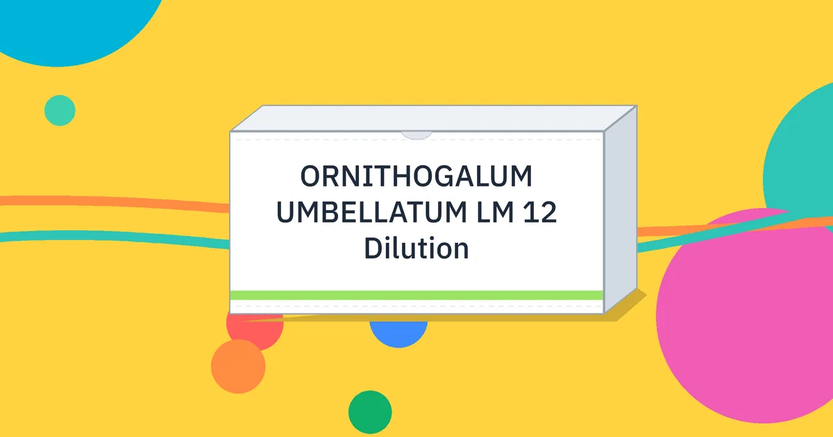 Symbolbild: Packung mit der Aufschrift ORNITHOGALUM UMBELLATUM LM 12 Dilution (PZN 12973512) – Verfügbarkeit und Bezug in Apotheken in Frankfurt am Main