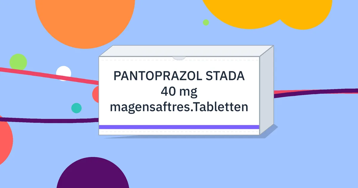 Symbolbild: Packung mit der Aufschrift PANTOPRAZOL STADA 40 mg magensaftres.Tabletten (PZN 07306446) – Verfügbarkeit und Bezug in Apotheken in Frankfurt am Main