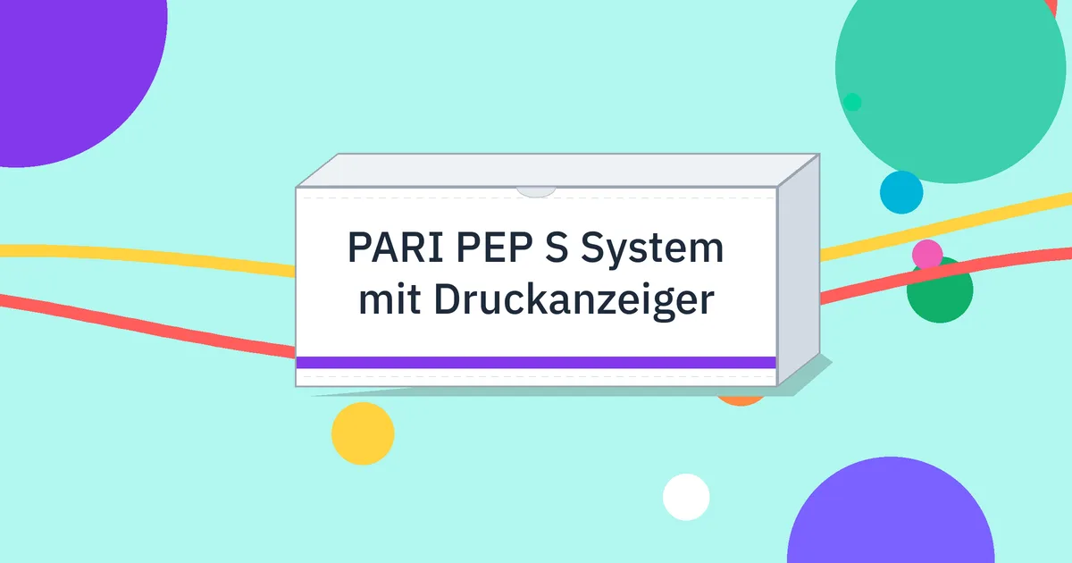 Symbolbild: Packung mit der Aufschrift PARI PEP S System mit Druckanzeiger (PZN 18159215) – Verfügbarkeit und Bezug in Apotheken in Frankfurt am Main