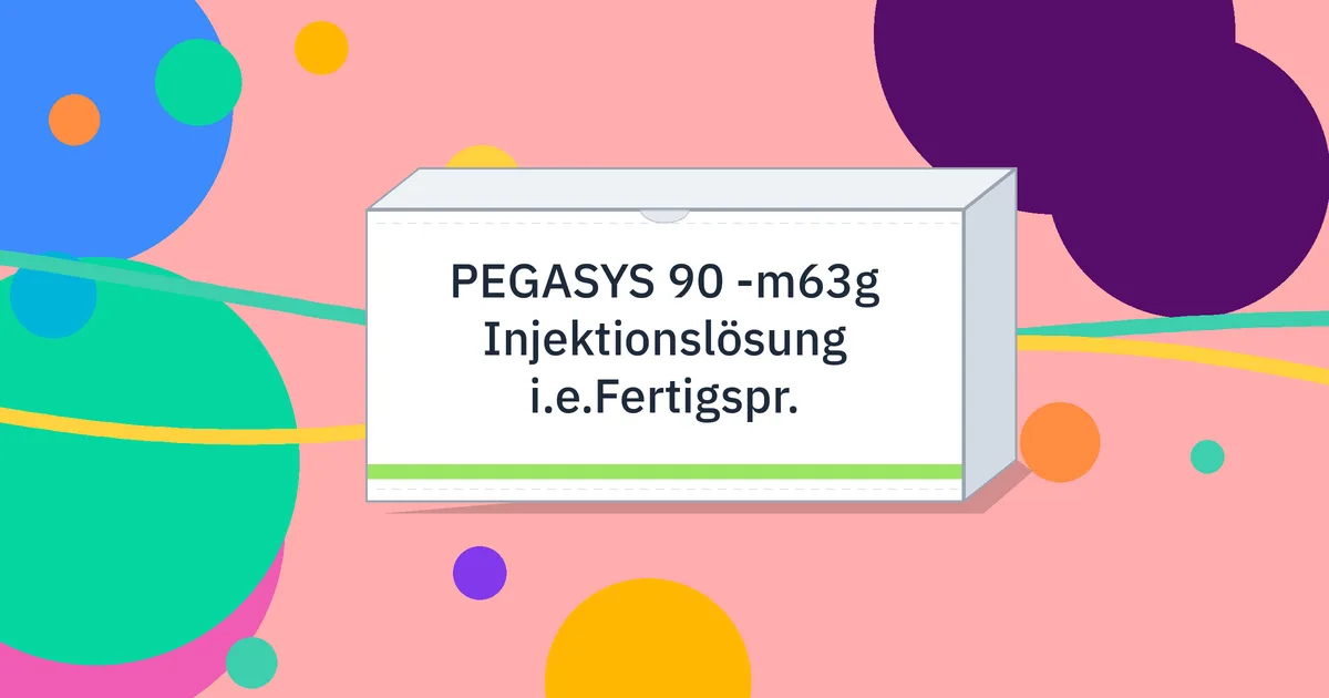 Symbolbild: Packung mit der Aufschrift PEGASYS 90 -m63g Injektionslösung i.e.Fertigspr. (PZN 14129068) – Verfügbarkeit und Bezug in Apotheken in Frankfurt am Main