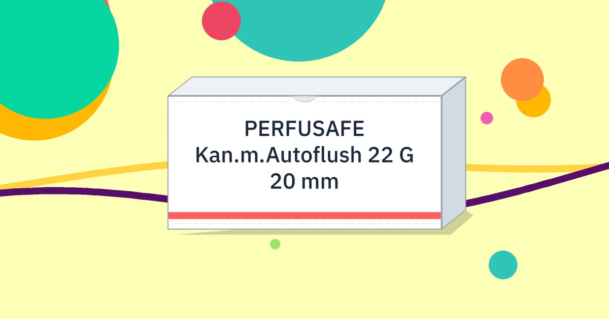 Symbolbild: Packung mit der Aufschrift PERFUSAFE Kan.m.Autoflush 22 G 20 mm (PZN 06556307) – Verfügbarkeit und Bezug in Apotheken in Frankfurt am Main