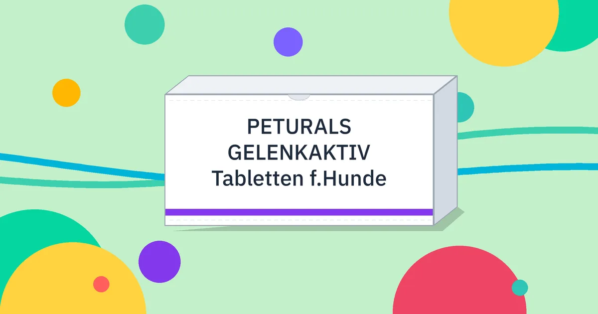 Symbolbild: Packung mit der Aufschrift PETURALS GELENKAKTIV Tabletten f.Hunde (PZN 17396775) – Verfügbarkeit und Bezug in Apotheken in Frankfurt am Main