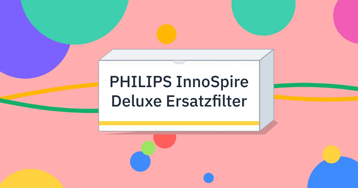 Symbolbild: Packung mit der Aufschrift PHILIPS InnoSpire Deluxe Ersatzfilter (PZN 18080962) – Verfügbarkeit und Bezug in Apotheken in Frankfurt am Main
