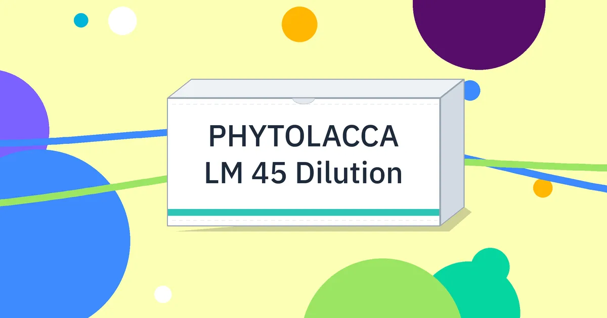 Symbolbild: Packung mit der Aufschrift PHYTOLACCA LM 45 Dilution (PZN 13036465) – Verfügbarkeit und Bezug in Apotheken in Frankfurt am Main