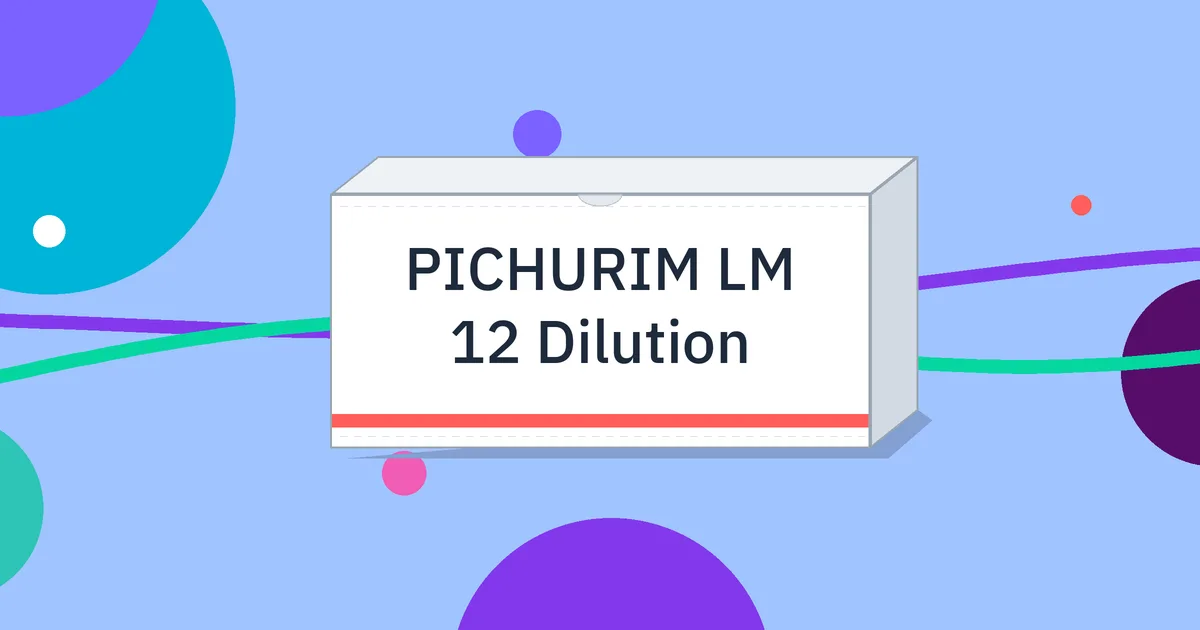 Symbolbild: Packung mit der Aufschrift PICHURIM LM 12 Dilution (PZN 13641120) – Verfügbarkeit und Bezug in Apotheken in Frankfurt am Main