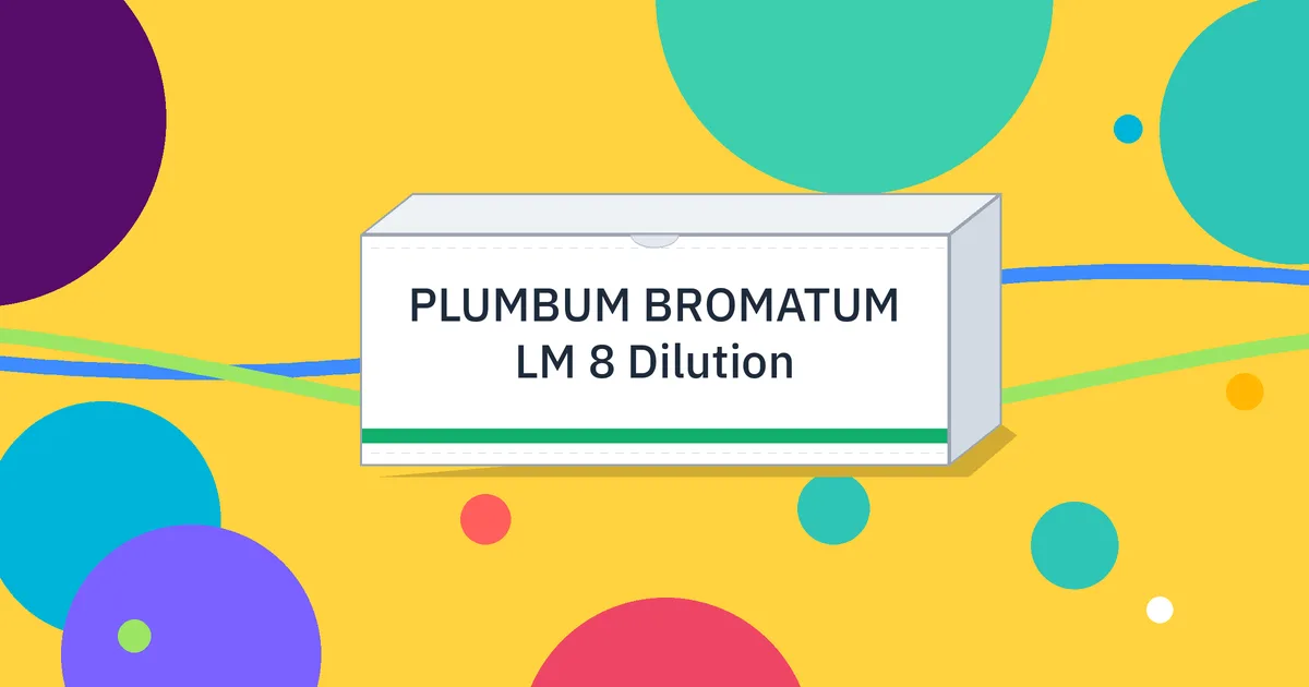 Symbolbild: Packung mit der Aufschrift PLUMBUM BROMATUM LM 8 Dilution (PZN 13039699) – Verfügbarkeit und Bezug in Apotheken in Frankfurt am Main