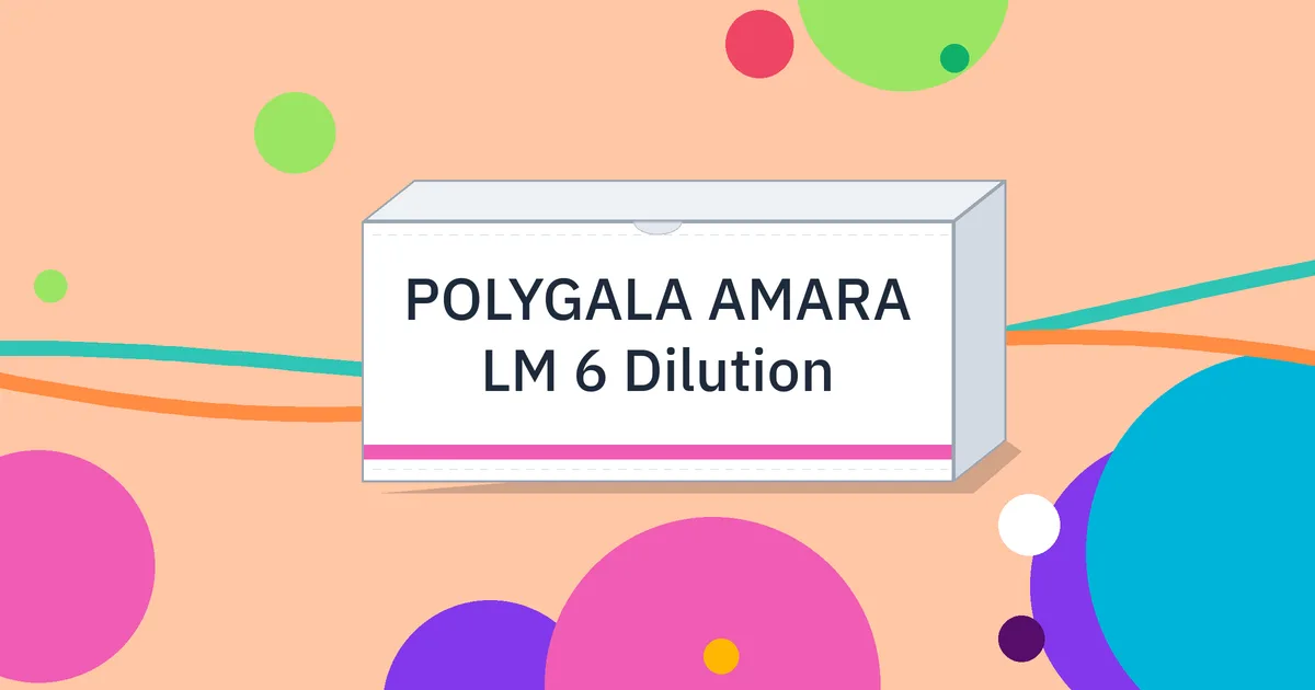 Symbolbild: Packung mit der Aufschrift POLYGALA AMARA LM 6 Dilution (PZN 13661393) – Verfügbarkeit und Bezug in Apotheken in Frankfurt am Main