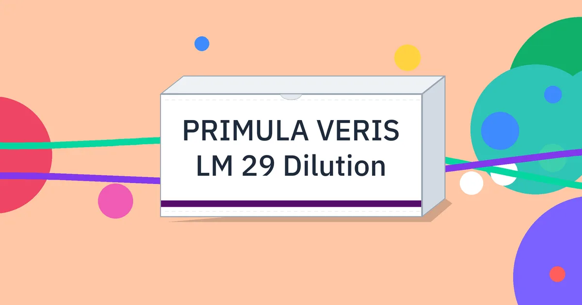 Symbolbild: Packung mit der Aufschrift PRIMULA VERIS LM 29 Dilution (PZN 13667705) – Verfügbarkeit und Bezug in Apotheken in Frankfurt am Main