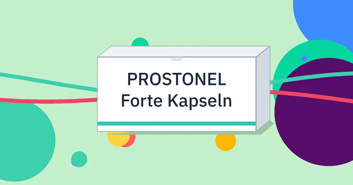 Symbolbild: Packung mit der Aufschrift PROSTONEL Forte Kapseln (PZN 18881490) – Verfügbarkeit und Bezug in Apotheken in Frankfurt am Main