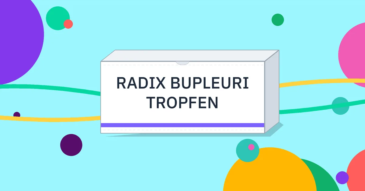 Symbolbild: Packung mit der Aufschrift RADIX BUPLEURI TROPFEN (PZN 14127827) – Verfügbarkeit und Bezug in Apotheken in Frankfurt am Main