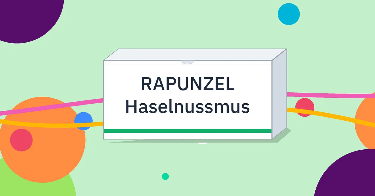 Symbolbild: Packung mit der Aufschrift RAPUNZEL Haselnussmus (PZN 20308941) – Verfügbarkeit und Bezug in Apotheken in Frankfurt am Main