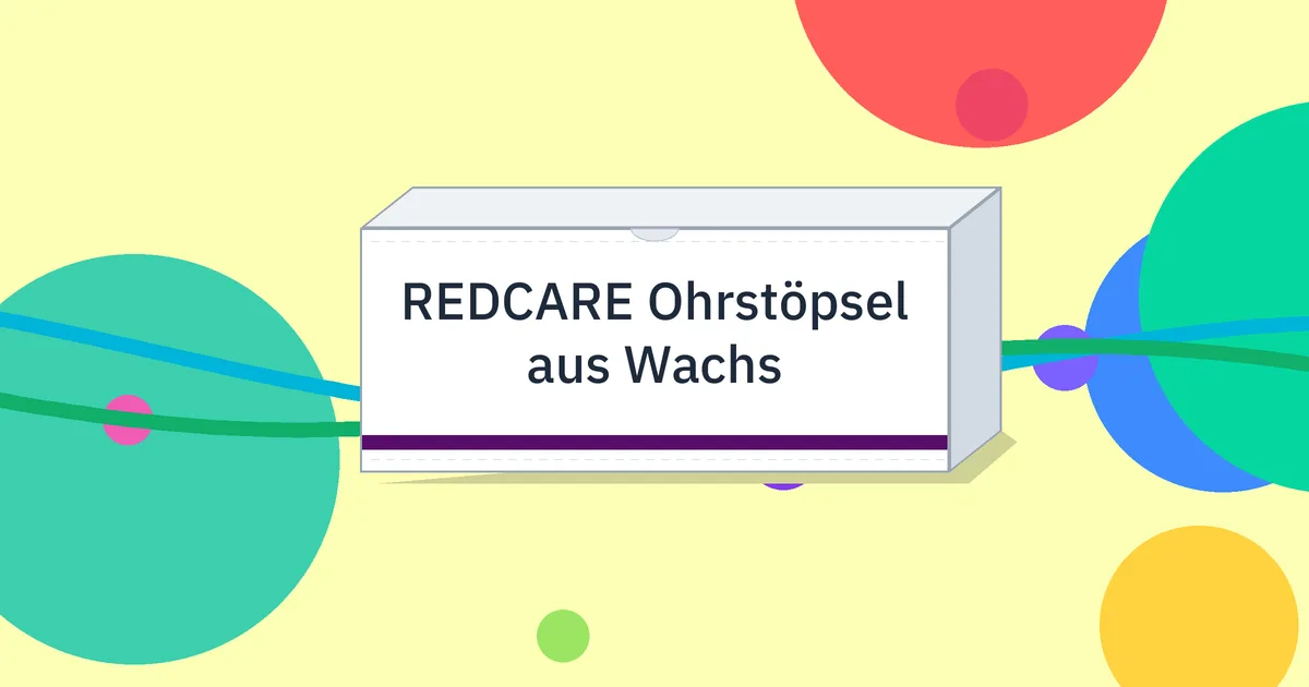 Symbolbild: Packung mit der Aufschrift REDCARE Ohrstöpsel aus Wachs (PZN 19204633) – Verfügbarkeit und Bezug in Apotheken in Frankfurt am Main