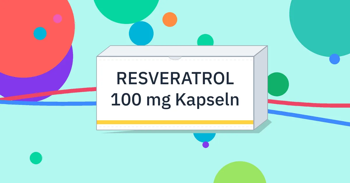 Symbolbild: Packung mit der Aufschrift RESVERATROL 100 mg Kapseln (PZN 17190223) – Verfügbarkeit und Bezug in Apotheken in Frankfurt am Main