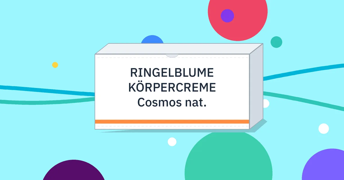 Symbolbild: Packung mit der Aufschrift RINGELBLUME KÖRPERCREME Cosmos nat. (PZN 19767299) – Verfügbarkeit und Bezug in Apotheken in Frankfurt am Main