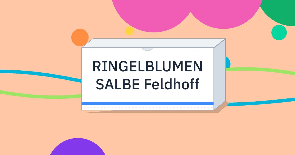 Symbolbild: Packung mit der Aufschrift RINGELBLUMEN SALBE Feldhoff (PZN 04938795) – Verfügbarkeit und Bezug in Apotheken in Frankfurt am Main