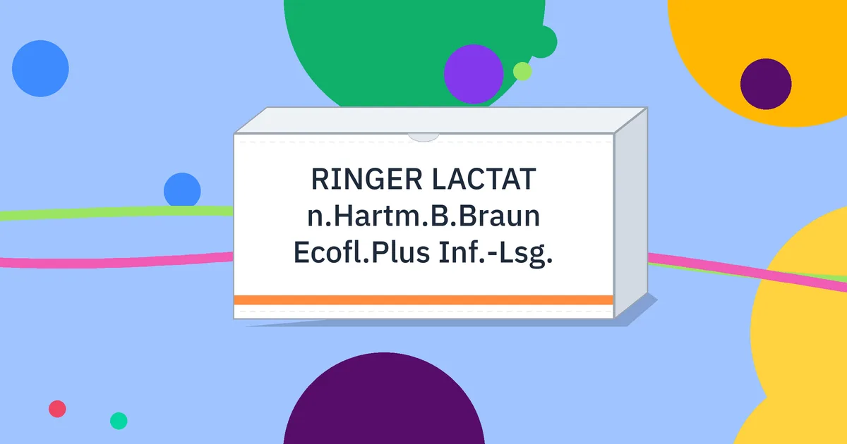 Symbolbild: Packung mit der Aufschrift RINGER LACTAT n.Hartm.B.Braun Ecofl.Plus Inf.-Lsg. (PZN 03368462) – Verfügbarkeit und Bezug in Apotheken in Frankfurt am Main