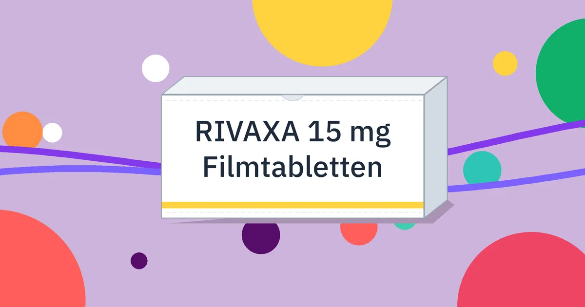 Symbolbild: Packung mit der Aufschrift RIVAXA 15 mg Filmtabletten (PZN 19074449) – Verfügbarkeit und Bezug in Apotheken in Frankfurt am Main