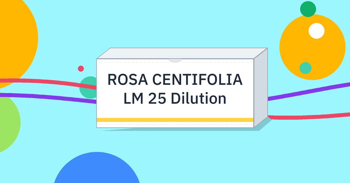 Symbolbild: Packung mit der Aufschrift ROSA CENTIFOLIA LM 25 Dilution (PZN 13055971) – Verfügbarkeit und Bezug in Apotheken in Frankfurt am Main