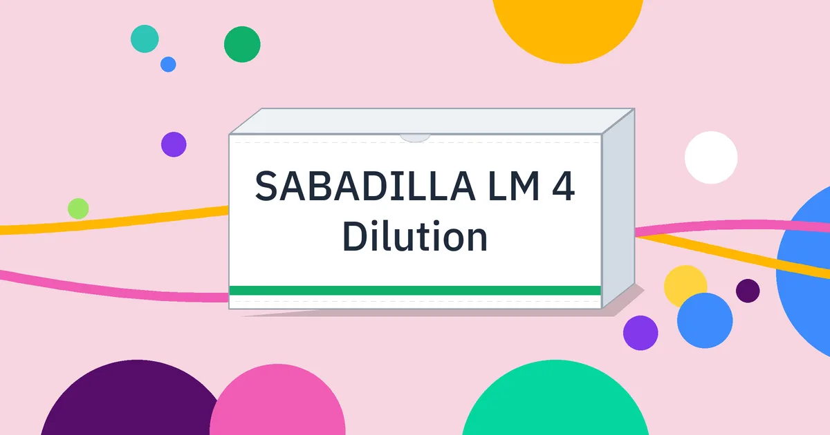 Symbolbild: Packung mit der Aufschrift SABADILLA LM 4 Dilution (PZN 13174492) – Verfügbarkeit und Bezug in Apotheken in Frankfurt am Main