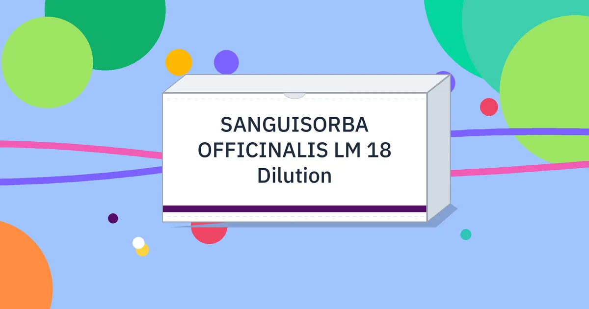 Symbolbild: Packung mit der Aufschrift SANGUISORBA OFFICINALIS LM 18 Dilution (PZN 13683584) – Verfügbarkeit und Bezug in Apotheken in Frankfurt am Main